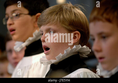 Abbey School, Tewkesbury with student Andrew Swait in choir practice in ...