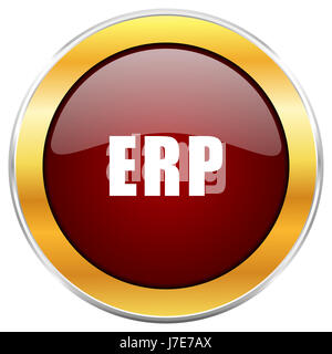 ERP icon. Internet button on colored background Stock Photo - Alamy