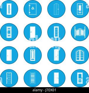 Exterior doors icons set, simple style Stock Vector Image & Art - Alamy