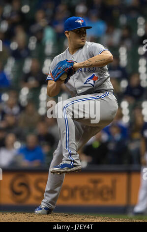 Toronto Blue Jays relief pitcher Mason Fluharty (68) in action during a ...