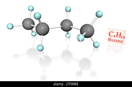 Molecular model of Butane Stock Photo - Alamy