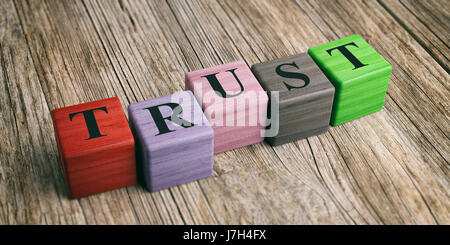 Honesty - word on wooden blocks - 3D illustration Stock Photo - Alamy