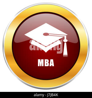 MBA icon. Internet button on white background Stock Photo - Alamy