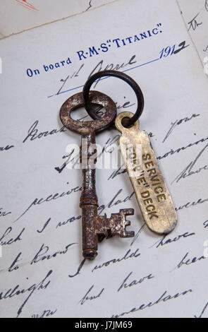 Titanic sale, 'E' deck 5 key that belonged to Edmund Stone, auctioned ...