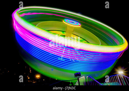 Long exposure of the Zero Gravity Protein spill-inducer, at Playland in ...