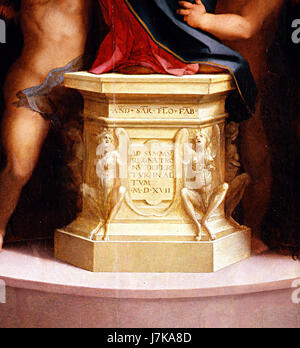 An oil painting by Andrea del Sarto depicting the 'Pittura Infamante ...