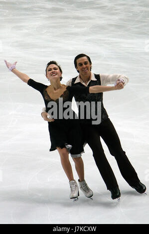 (L-R) Figure skating pair Madison Chock and Evan Bates attend the 'Team ...