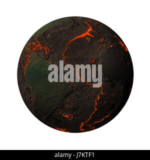 Dry earth globe without water. Global warming concept Stock Photo - Alamy