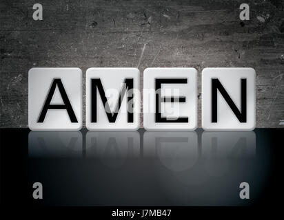 The word Amen concept and theme written in black ink on a colorful ...