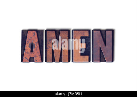 The word Amen concept and theme written in black ink on a colorful ...