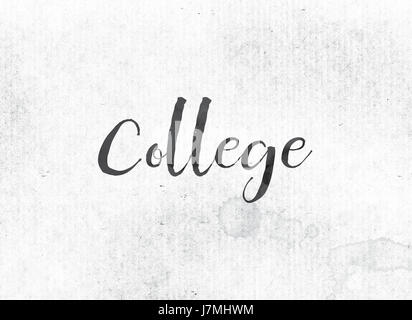 The word University concept and theme painted in black ink on a ...