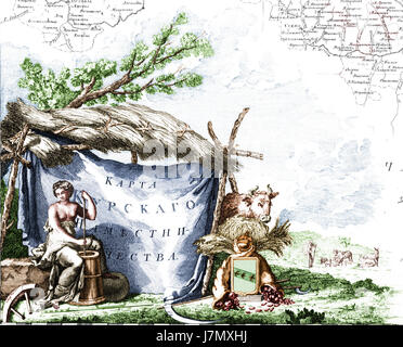 Russian Empire 1792 Map Stock Photo - Alamy