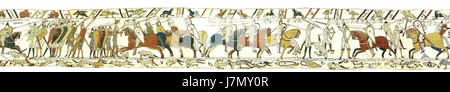 The Bayeux Tapestry is an embroidered cloth that depicts the events ...