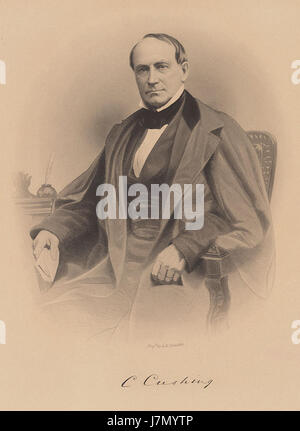 Caleb Cushing by Alexander Hay Ritchie Stock Photo - Alamy