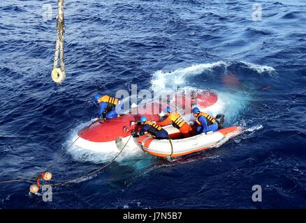 (170525) -- ON BOARD SHIP XIANGYANGHONG 09, May 25, 2017 -- Frogmen ...