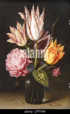 This still-life painting by Ambrosius Bosschaert the Elder, known for ...