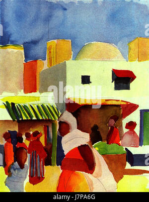 August Macke's artwork, known for its bold colors and modernist ...