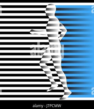 Athletic Man Running Fast Silhouette Professional Sports Vector Graphic ...