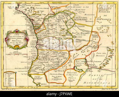 18th century Map of Africa - Congo, Angola, Madagascar Stock Photo - Alamy