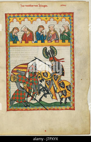 The 'Codex Manesse' is a medieval manuscript containing illuminated ...