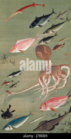 A detailed depiction of a fish, showcasing its vibrant scales and ...