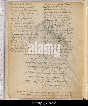 Blake manuscript - Notebook - page 100 reversed Stock Photo - Alamy
