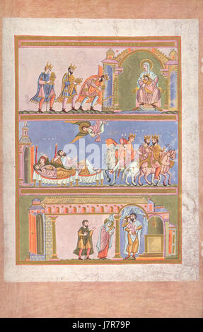 The *Codex aureus Epternacensis*, a medieval illuminated manuscript, is ...