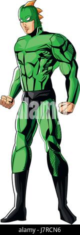 superhero figure standing proud image Stock Vector Image & Art - Alamy