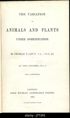 Darwin's work on variation in species, illustrated in Figure 42 ...