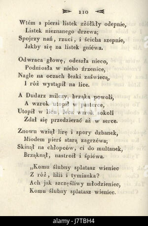 A work by Adam Mickiewicz, titled 'Poezye' from 1822, which includes ...