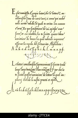 Cancellaresca von Giovanni Antonio Tagliente, 1524 Stock Photo - Alamy