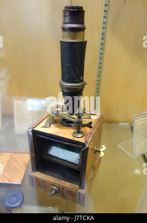 Vintage Compound Box Microscope, France Stock Photo - Alamy