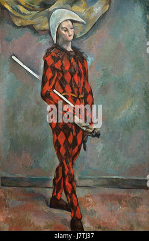 Harlequin. Paul Cézanne. 1888-1890 Stock Photo - Alamy