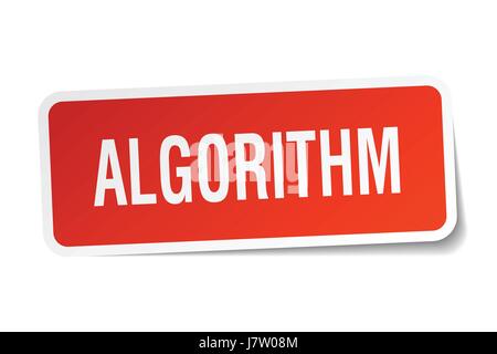 algorithm square sticker on white Stock Vector Image & Art - Alamy