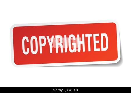 copyrighted square sticker on white Stock Vector Image & Art - Alamy