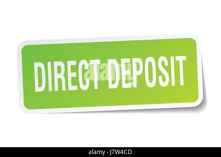 direct deposit square sticker on white Stock Vector Image & Art - Alamy