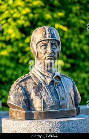 Monument to General George Patton commemorates the spot where he stayed ...