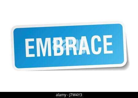 embrace square sticker on white Stock Vector Image & Art - Alamy