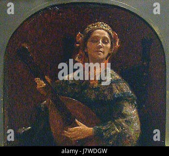 This lute, an early stringed instrument, features a distinct design ...