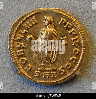 This aureus coin from the reign of Roman Emperor Diocletian, minted in ...