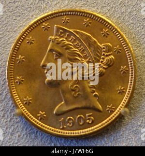 5 Dollars, United States of America, 1905 Bode Museum DSC02636 Stock ...