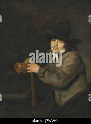 'Portrait of a Man Smoking' by Gerard ter Borch Stock Photo - Alamy