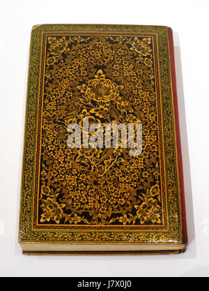 Book binding of Zad al Ma'ad, Iran, 19th century AD, papier mache, oil ...