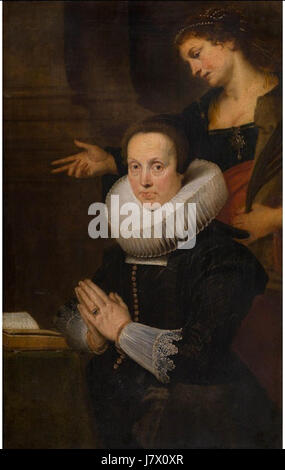 Cornelis de Vos, a Flemish Baroque painter, created a portrait of a ...