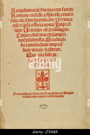 The 'Antiphonarium secundum morem Sancte Romane Ecclesie' is a ...