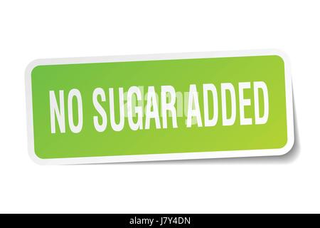 no sugar added sticker. no sugar added square sign. no sugar added ...
