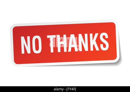 no thanks square sticker on white Stock Vector Image & Art - Alamy