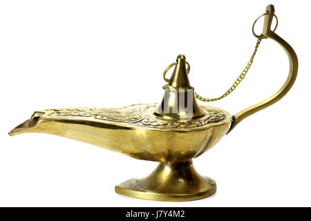 magic lamp isolated on white background Stock Photo - Alamy
