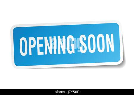 opening soon square sticker on white Stock Vector Image & Art - Alamy