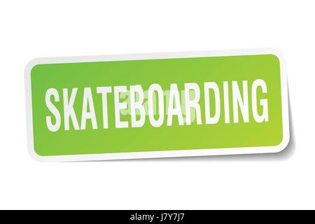 skateboarding square sticker on white Stock Vector Image & Art - Alamy